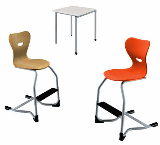 Fußrastenstuhl als Schülerstuhl, Schülerstuhl, Schulstuhl mit Fußstütze ...