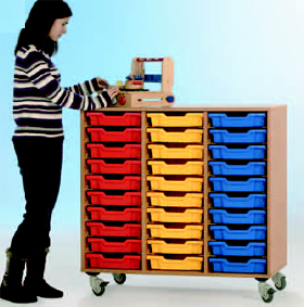 Eigentumschrank mit 30 Schübe Flat in Rot, Blau, Gelb | P586-GT3-10S110