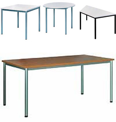 Tisch Rundrohr 40 mm TxB 100 x 100 cm, Tische, Konferenztische ...