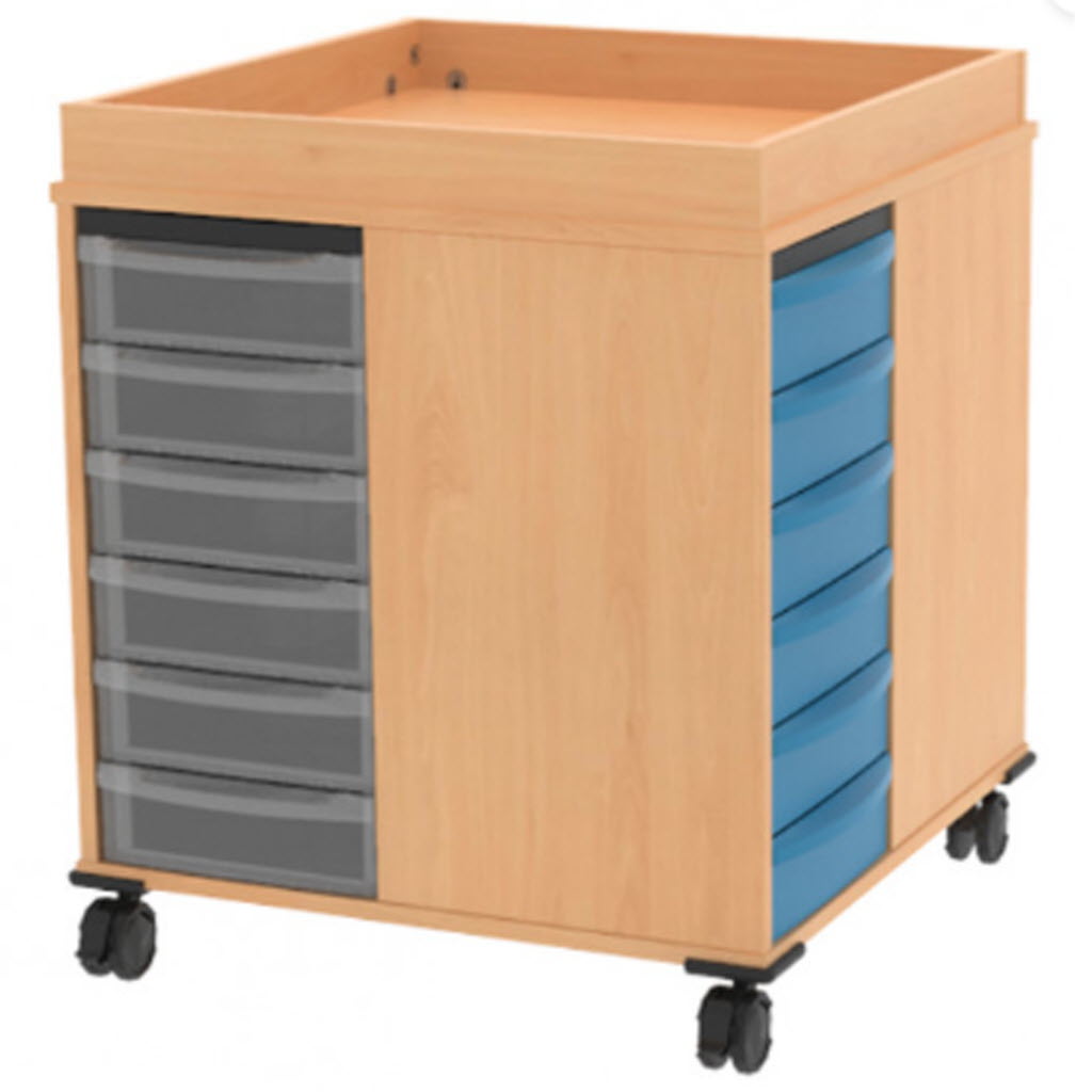 Materialcontainer Quadrix, Materialcontainer mit Box fahrbar, mobiler ...