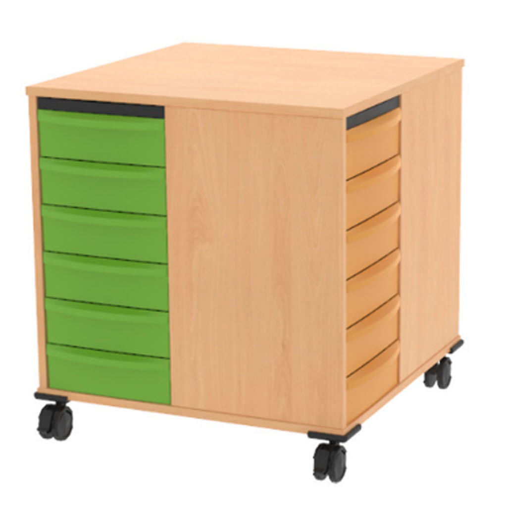 Materialcontainer mit Box fahrbar, mobiler Materialcontainer ...