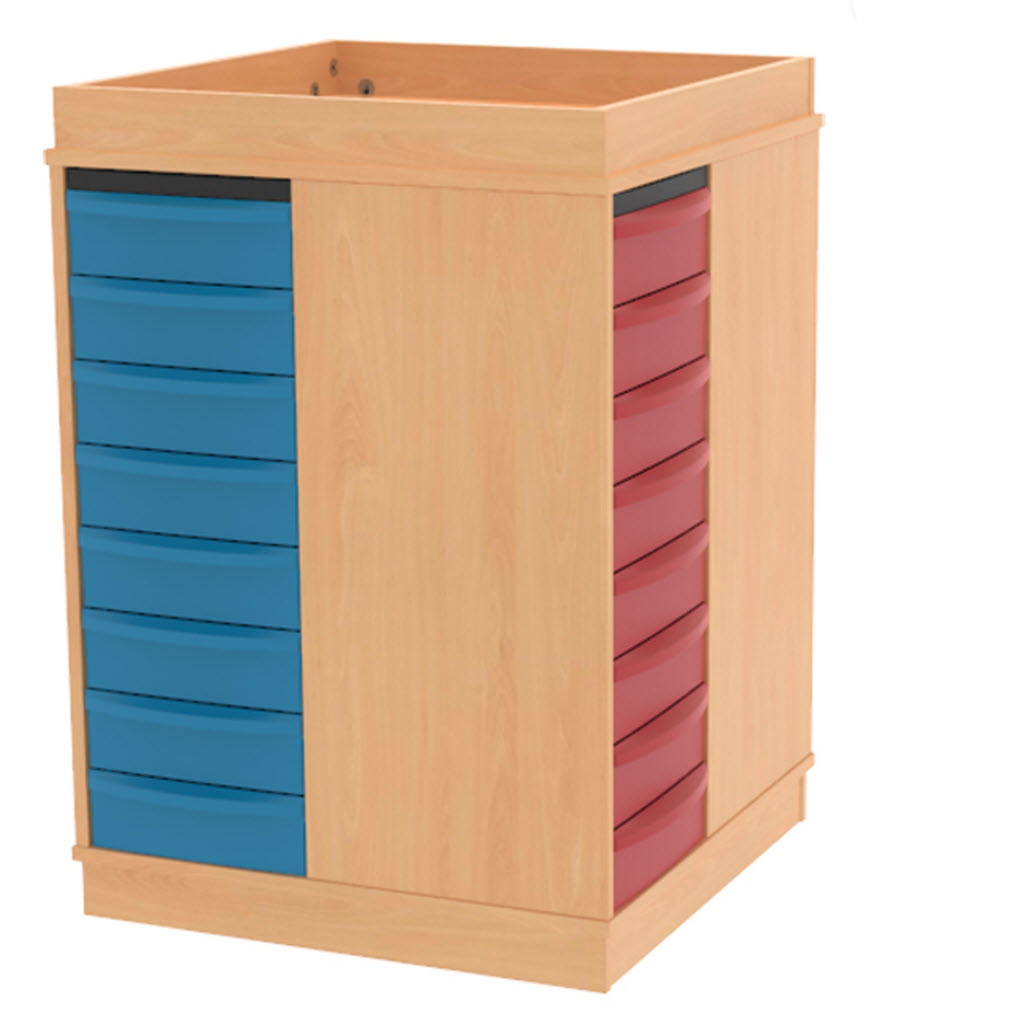 Materialcontainer mit Box fahrbar, mobiler Materialcontainer ...