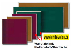 Wandtafel mit Oberfläche aus Klettenstoff, Stoffwandtafel, Klettenstoff ...