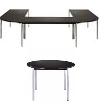 Tisch Rundrohr 40 mm Halbkreis 140 cm | HKT140R